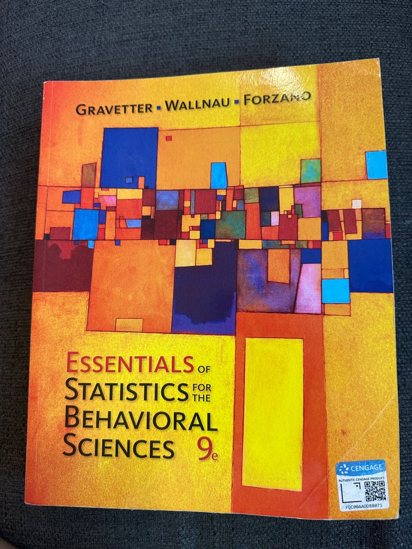 Essentials of Statistics for the behavioural sciences, Hobbies & Toys ...