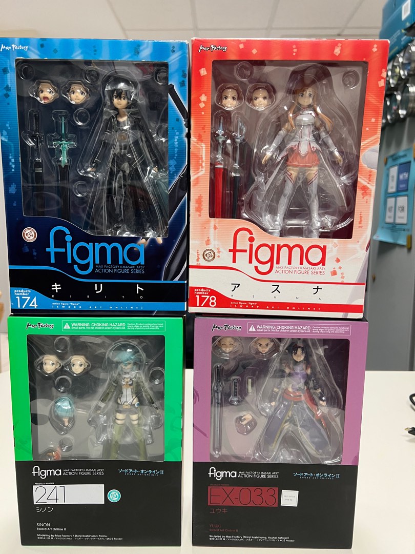 Figma Sword Art Online Kirito Asuna Yuuki Sinon SAO, Hobbies & Toys ...