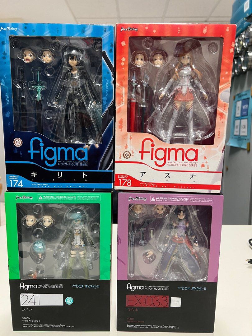 Figma Sword Art Online Kirito Asuna Yuuki Sinon SAO, Hobbies & Toys ...