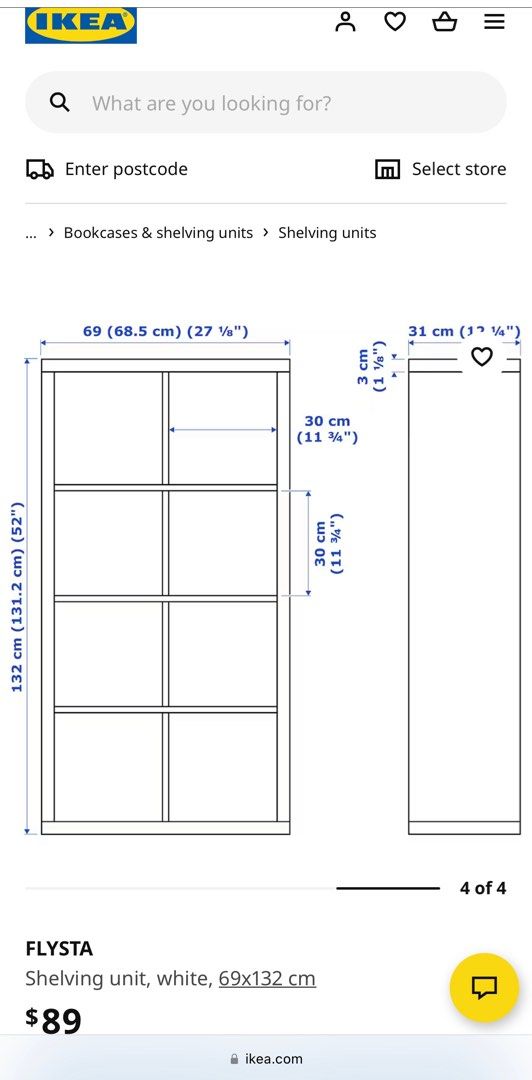 Flysta Ikea Shelving Unit, Furniture & Home Living, Furniture, Shelves ...