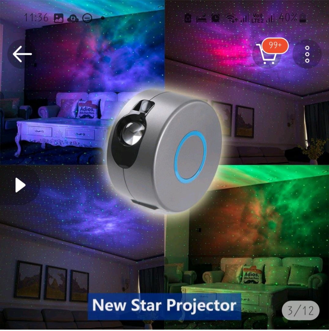 Galaxy Projector (BTS JK background during weverse live) on Carousell