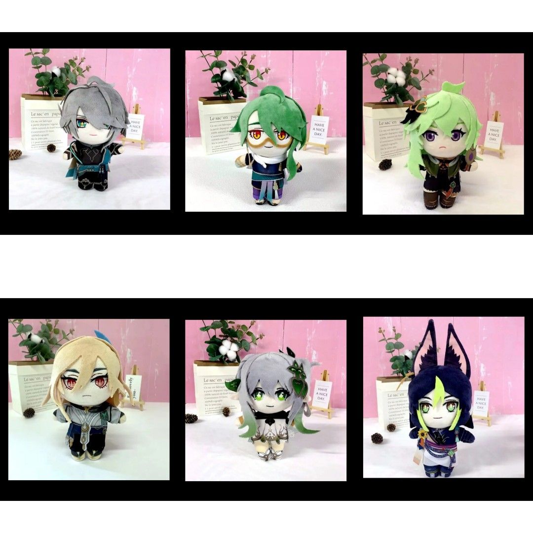 [Genshin] Character Plushies Electro Pyro Hydro Cryo Dendro Anemo Geo ...