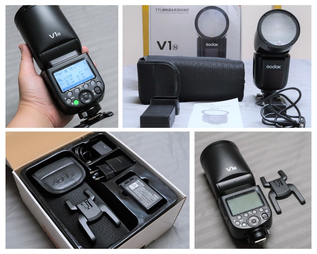 Godox V1 N Flash (Manual and TTL functions) with X2T Flash Trigger ...