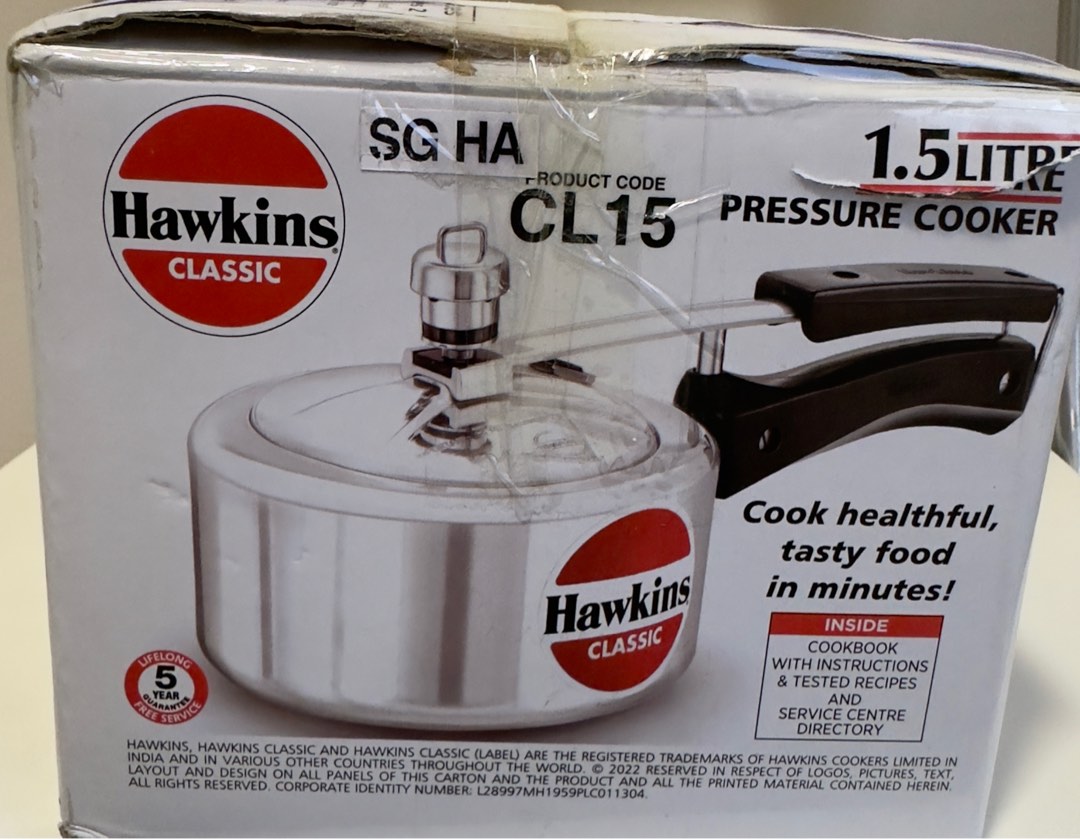 Hawkins 1.5Litres Pressure Cooker, TV & Home Appliances, Kitchen ...