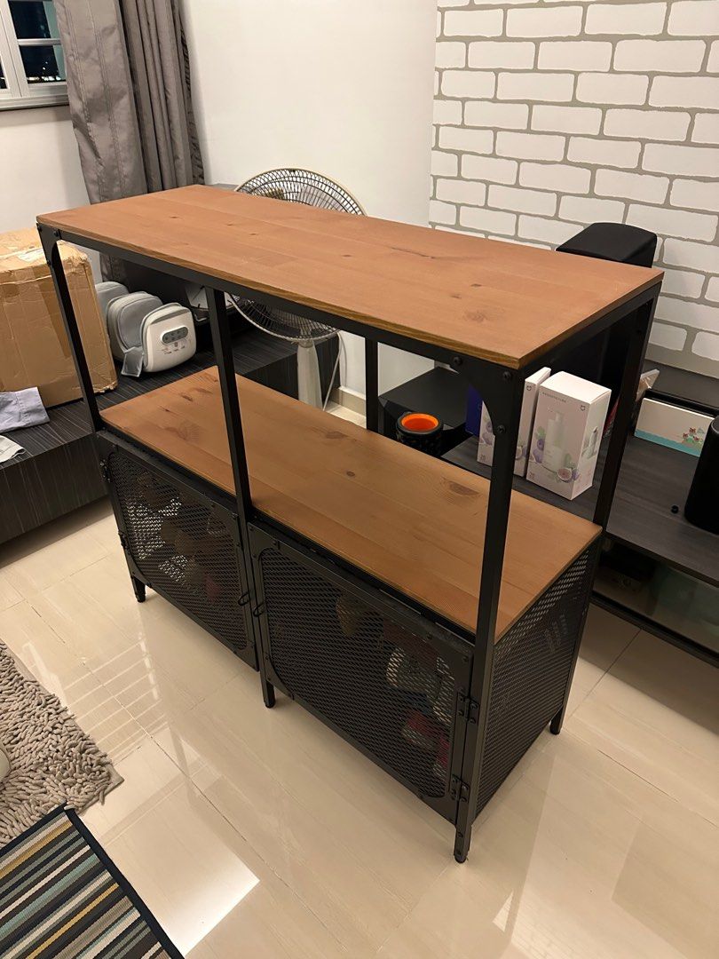 IKEA FJALLBO Shelving unit, black, 100x95 cm, Furniture & Home Living ...