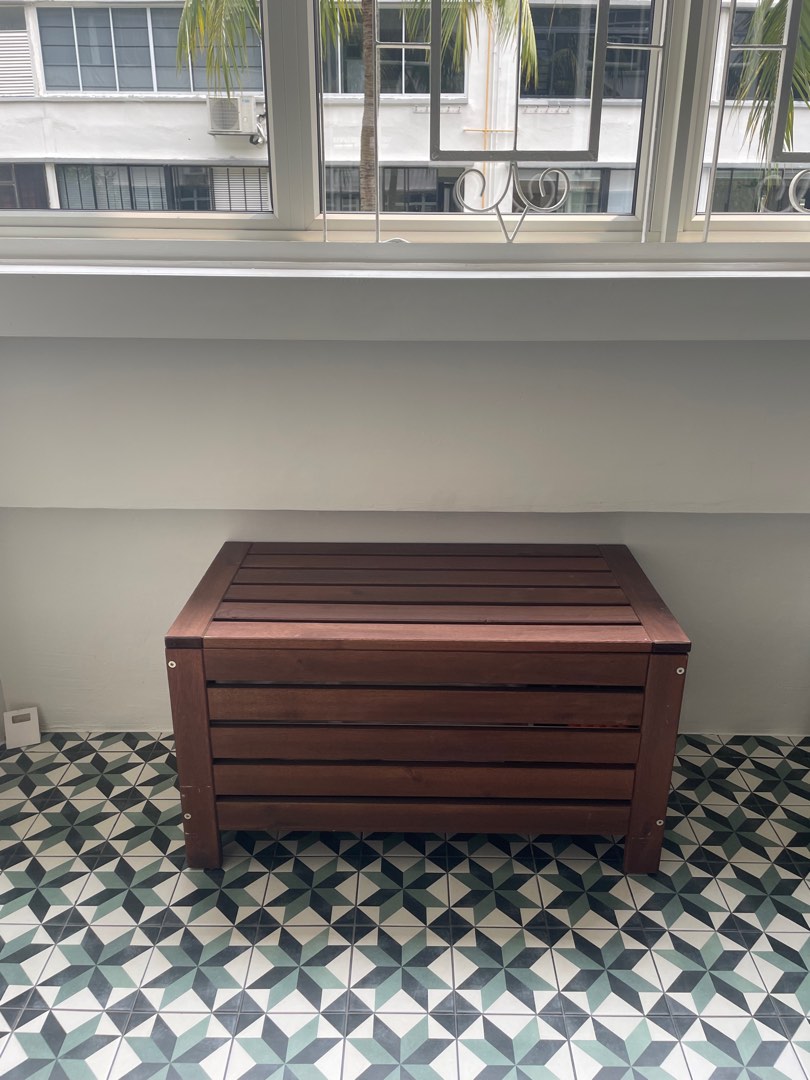 IKEA outdoor storage box & bench, Furniture & Home Living, Furniture ...