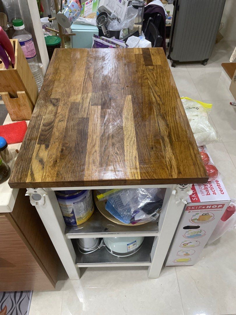 IKEA STENSTORP kitchen island / trolley, Furniture & Home Living ...
