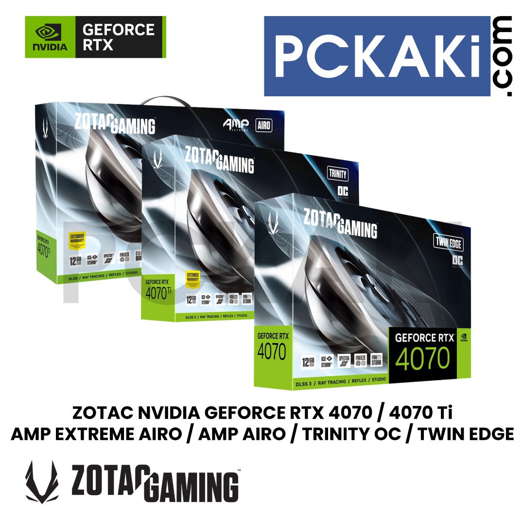 [IN STOCK] ZOTAC GAMING NVIDIA GEFORCE RTX 4060 / 4060 TI / 4070 TWIN EDGE OC / AMP AIRO ...