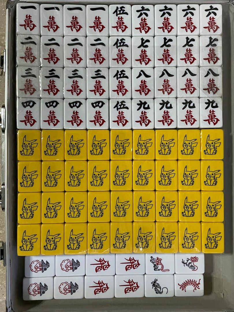 Instock Pikachu Mahjong Tiles SG Version with Animals/Fei/Clown 40mm ...