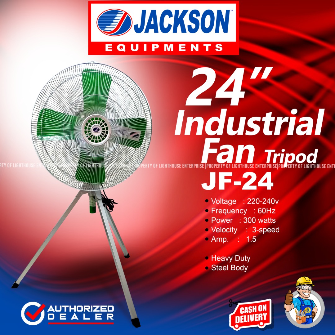 JACKSON Heavy Duty 24" Tripod Industrial Fan (JF-24) *LIGHTHOUSE ...