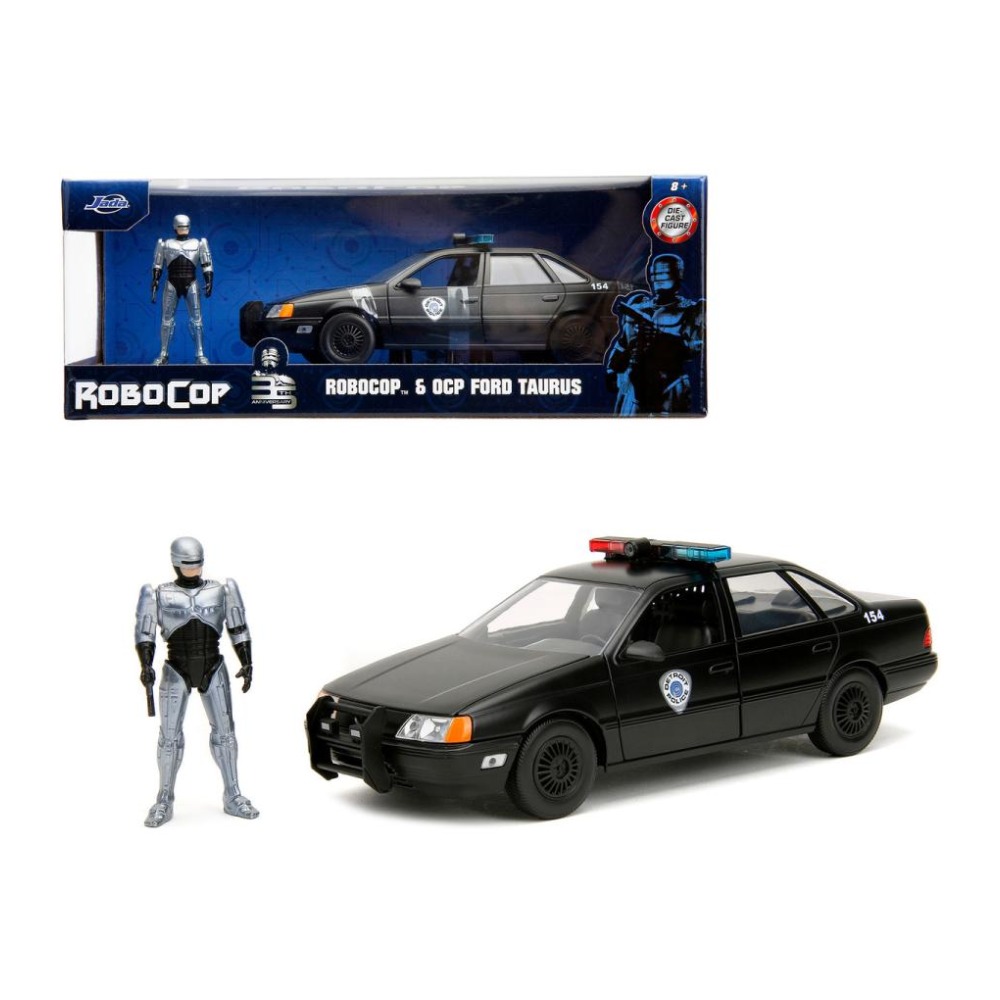 Jada 1/24 Scale Ford Taurus OCP Police Die-cast Car w/ RoboCop figure ...