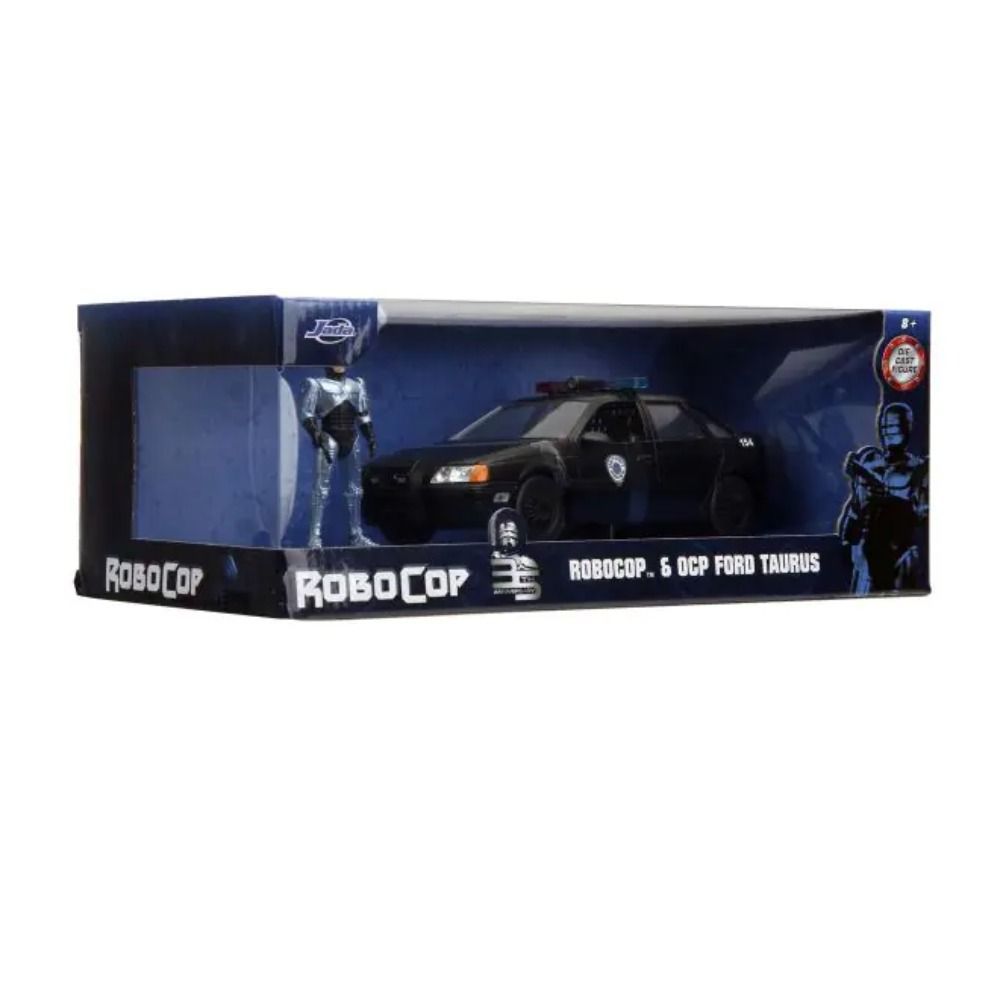 Jada 1/24 Scale Ford Taurus OCP Police Die-cast Car w/ RoboCop figure ...