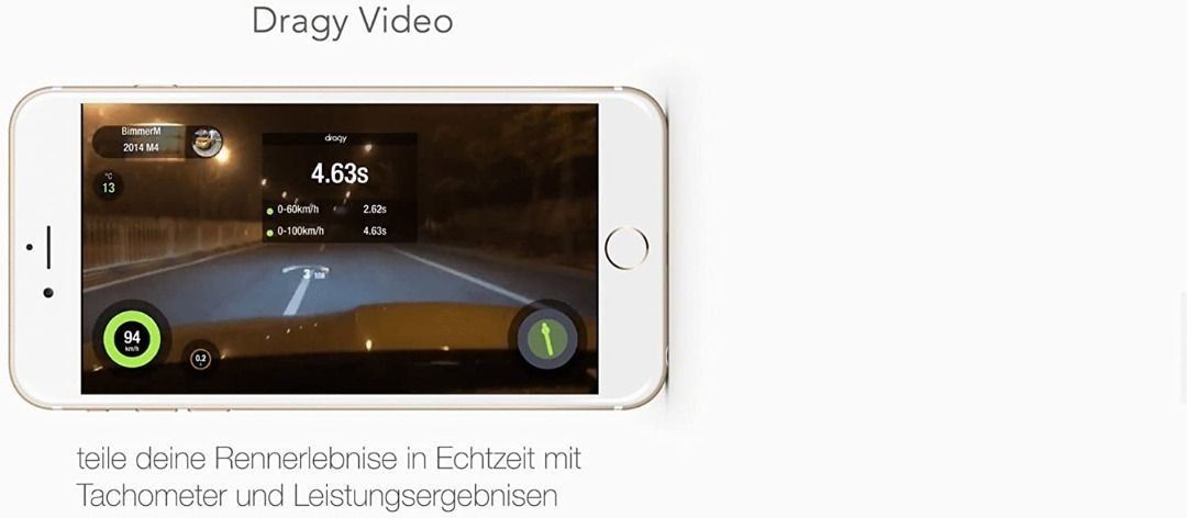 [K0074] Dragy 10Hz GPS Lap Timer, 0 - 100 Lap timer, Accelerometer, Car ...