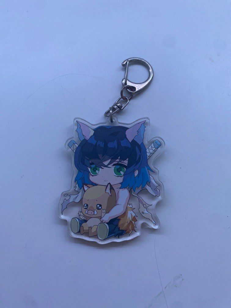 KNY Inosuke Keychain, Hobbies & Toys, Memorabilia & Collectibles, Fan ...