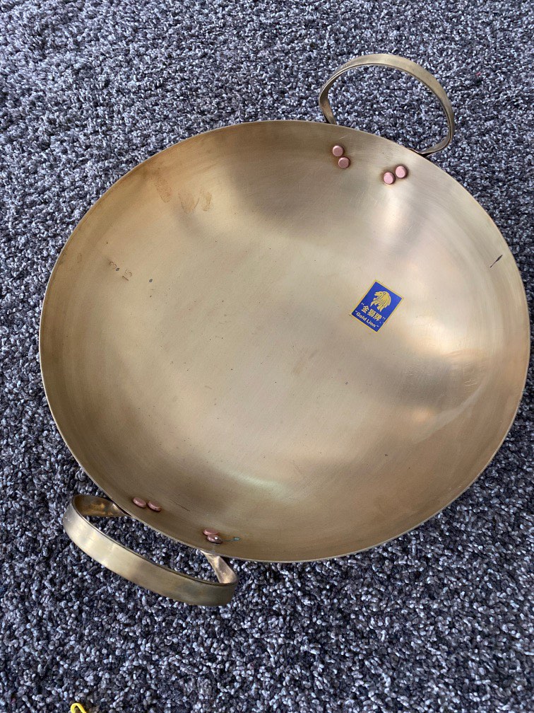 Clearance-Large gold chrome wok from Thailand, Furniture & Home Living ...