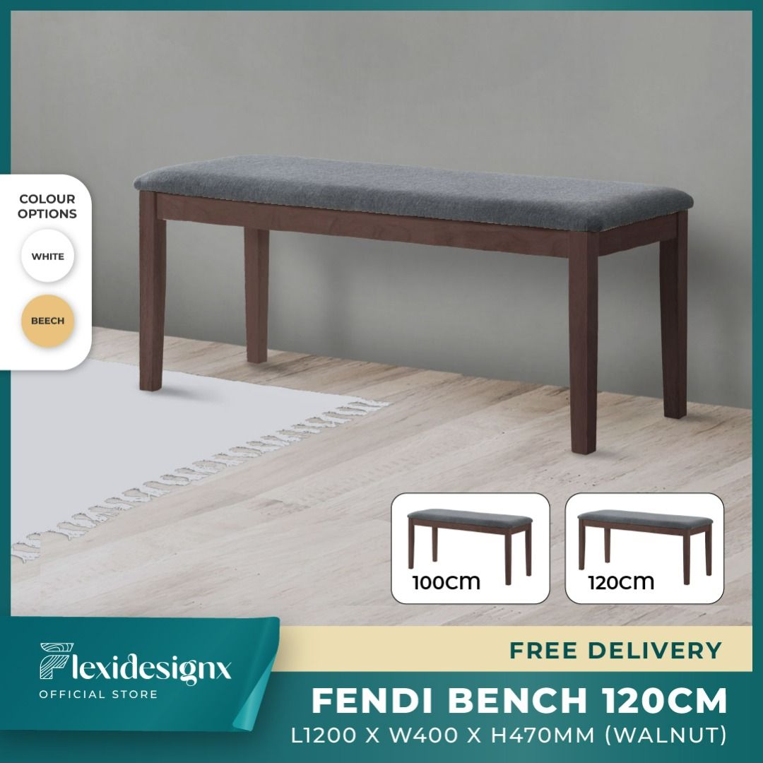 100 / 120cm Dining bench Wooden, Furniture & Home Living, Furniture, Chairs on Carousell