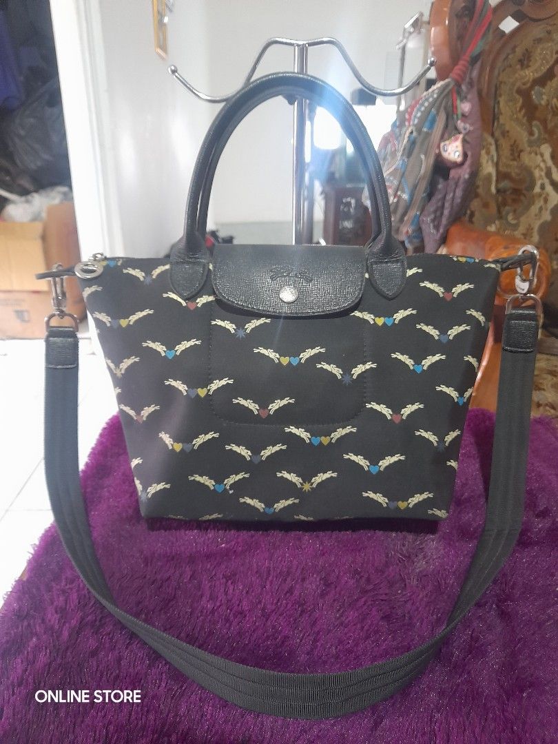 Longchamp Le Pliage Horse Print (small), Fesyen Wanita, Tas & Dompet di ...