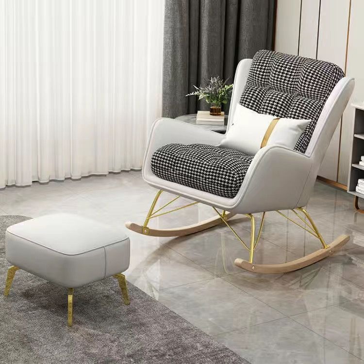 Luxury Rocking Chair Arm Chair with Stool Rocking Sofa (SELF ASSEMBLY ...