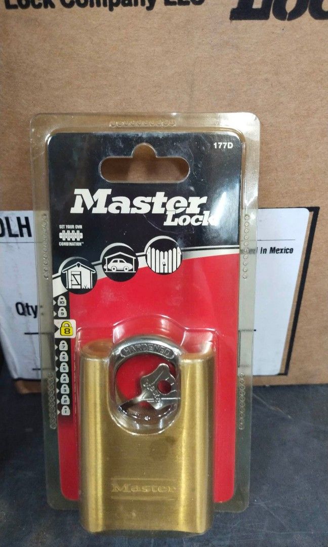 Master lock combination padlock #177D,double locking, Furniture & Home ...