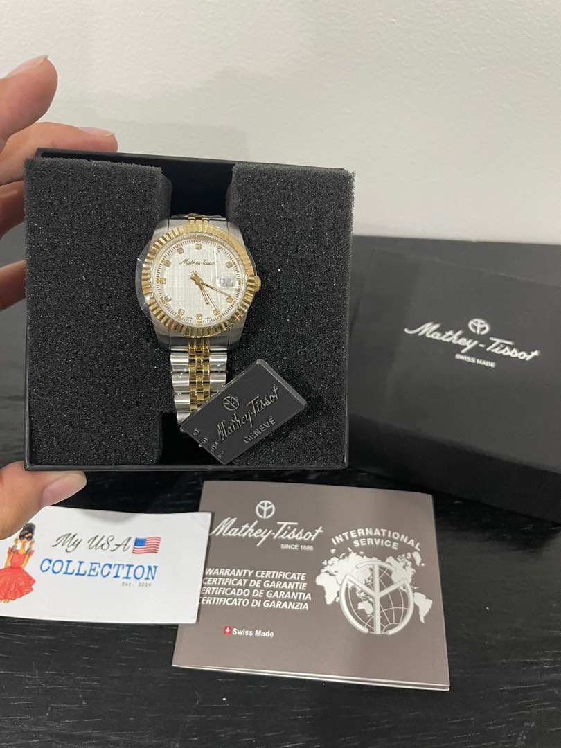 Mathey - Tissot Mathey III Quartz Crystal Silver Dial Ladies Watch ...