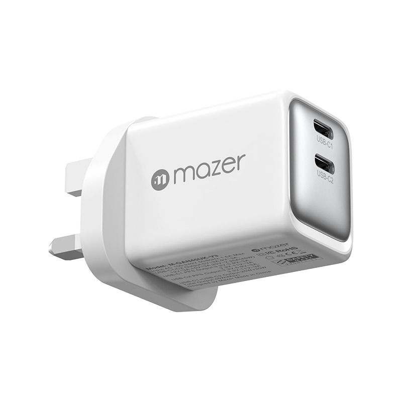Mazer M-GAN45UK-V3 Infinite Boost SuperMINI 45W 2C UK Wall Charger ...