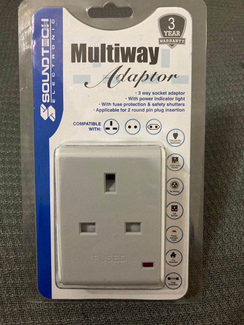 Multi-way adaptor, TV & Home Appliances, Electrical, Adaptors & Sockets ...