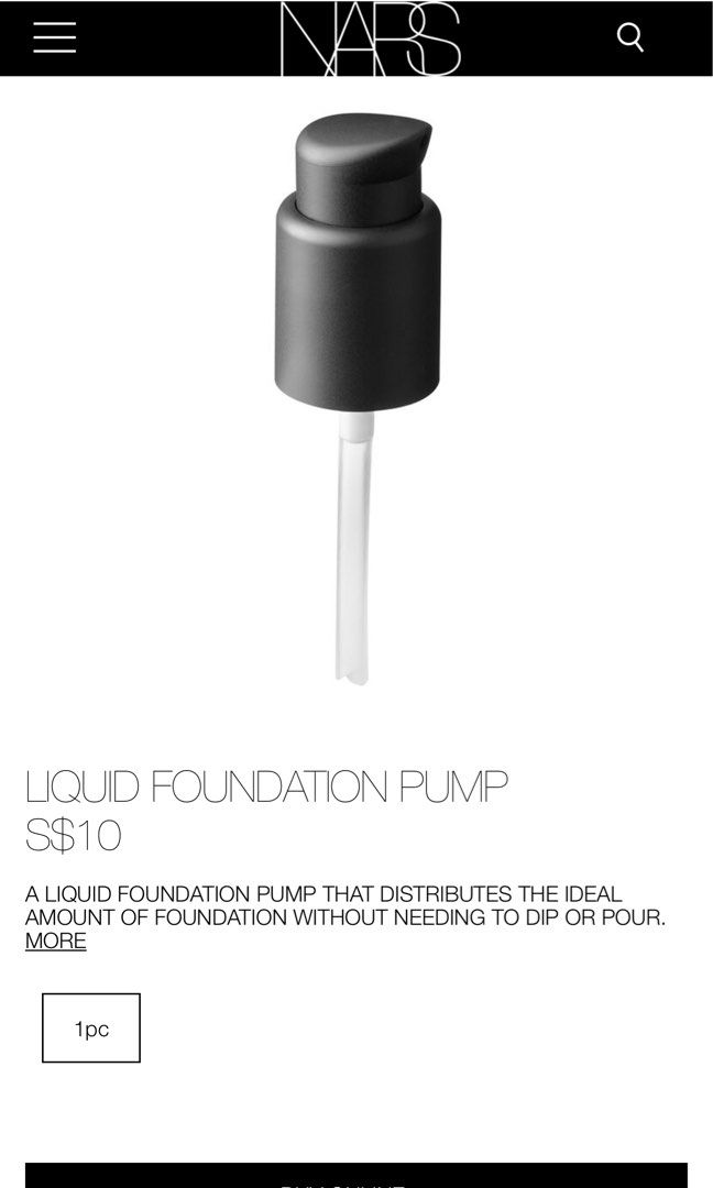 Nars Liquid foundation pump, Beauty & Personal Care, Face, Makeup on ...