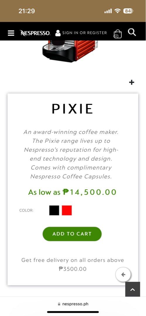 NESPRESSO PIXIE, TV & Home Appliances, Kitchen Appliances, Coffee Machines & Makers on Carousell