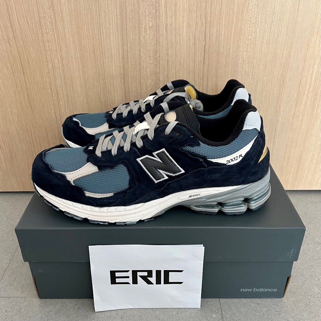 New Balance 2002R Dark Navy with Mallard Blue M2002RDF, Men's Fashion ...