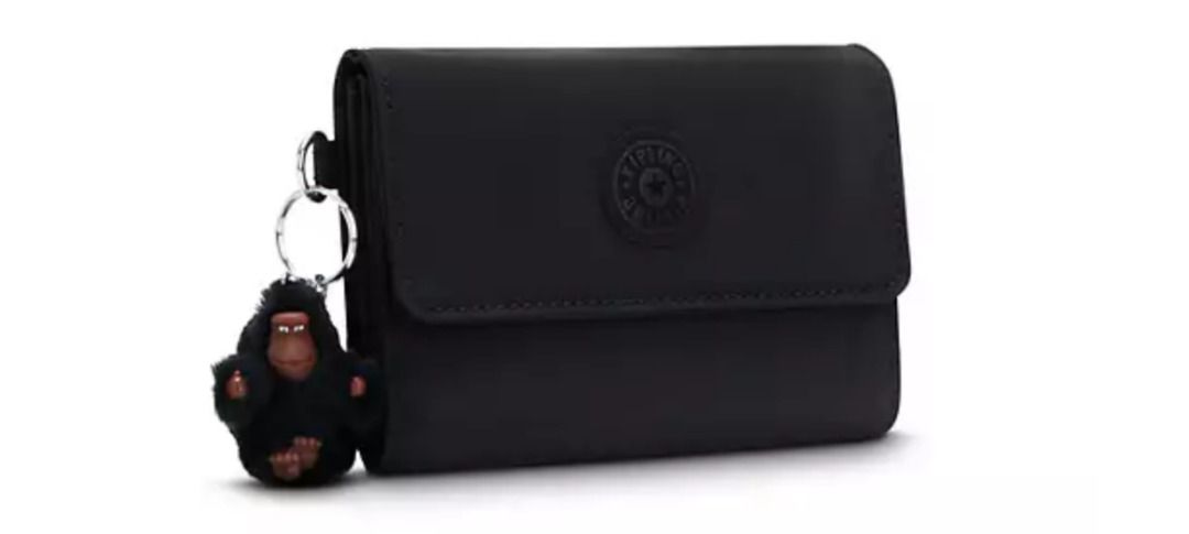 NEW! KIPLING PIXI MEDIUM ORGANIZER WALLET PURSE - BLACK TONAL, Women's ...