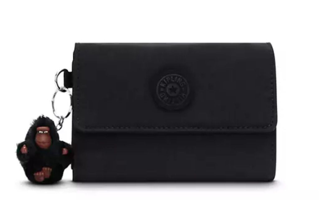 NEW! KIPLING PIXI MEDIUM ORGANIZER WALLET PURSE - BLACK TONAL, Women's ...