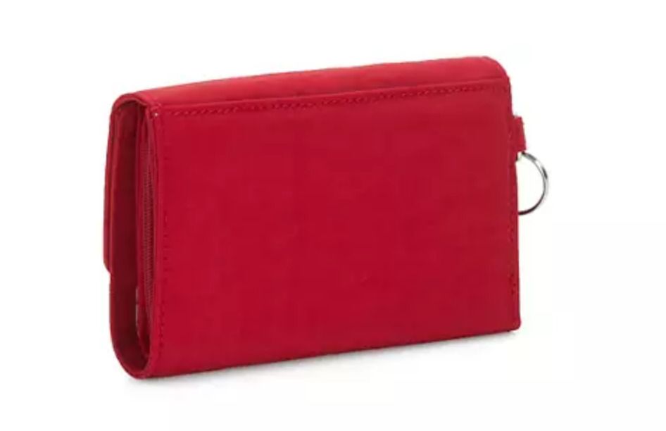 NEW! KIPLING PIXI MEDIUM ORGANIZER WALLET PURSE - CHERRY RED TONAL ...