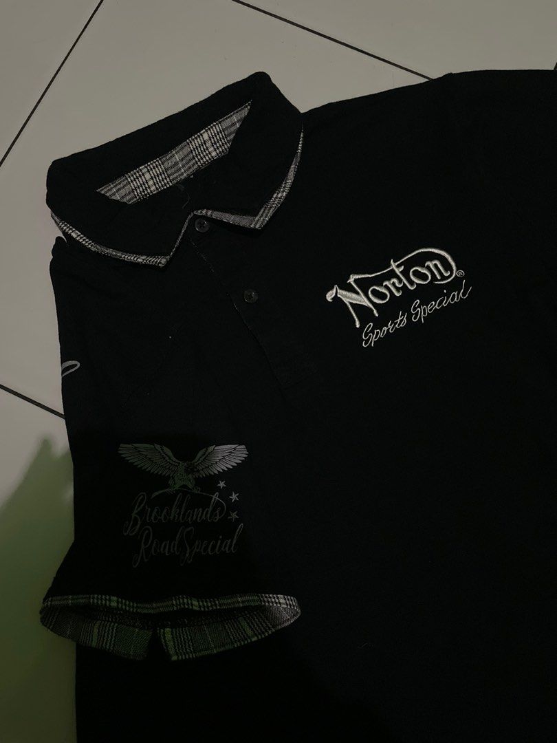 Norton Polo Shirt The Unapprocahble Black Mooneyes Kaos Kerah Norton ...