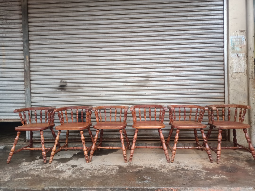 Old Low Backrest / Captain's Windsor Chair on Carousell