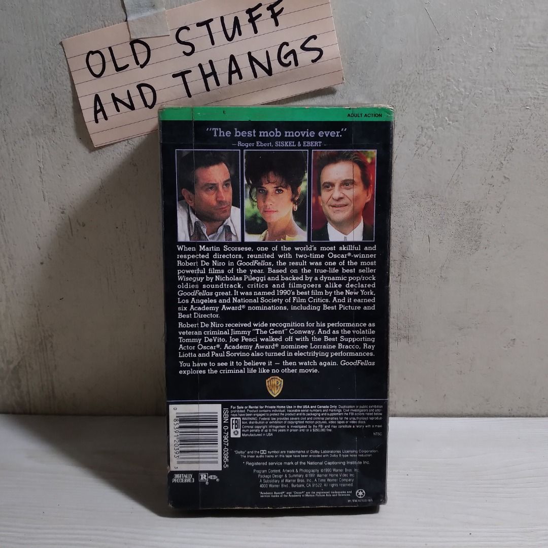 old vhs: GOODFELLAS starring joe pesci, robert de niro, ray liotta ...