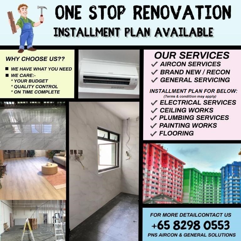 ONE STOP RENOVATION (Installment Plan Available) / NEW AIRCON / RECON ...