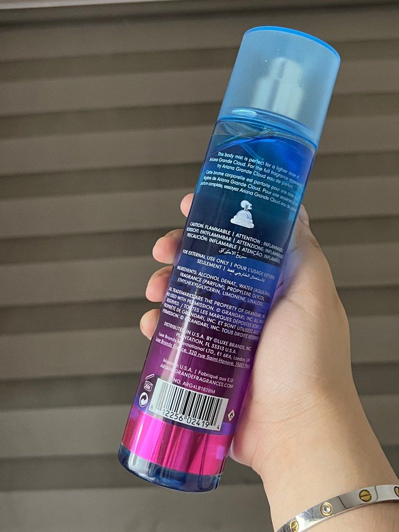 ORIGINAL ARIANA GRANDE CLOUD BODY MIST 236ML, Beauty & Personal Care ...