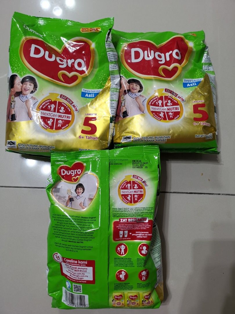 Original Asli flavor Dugro Step 5 milk powder 850G. Expire 13 JUL 2023 ...