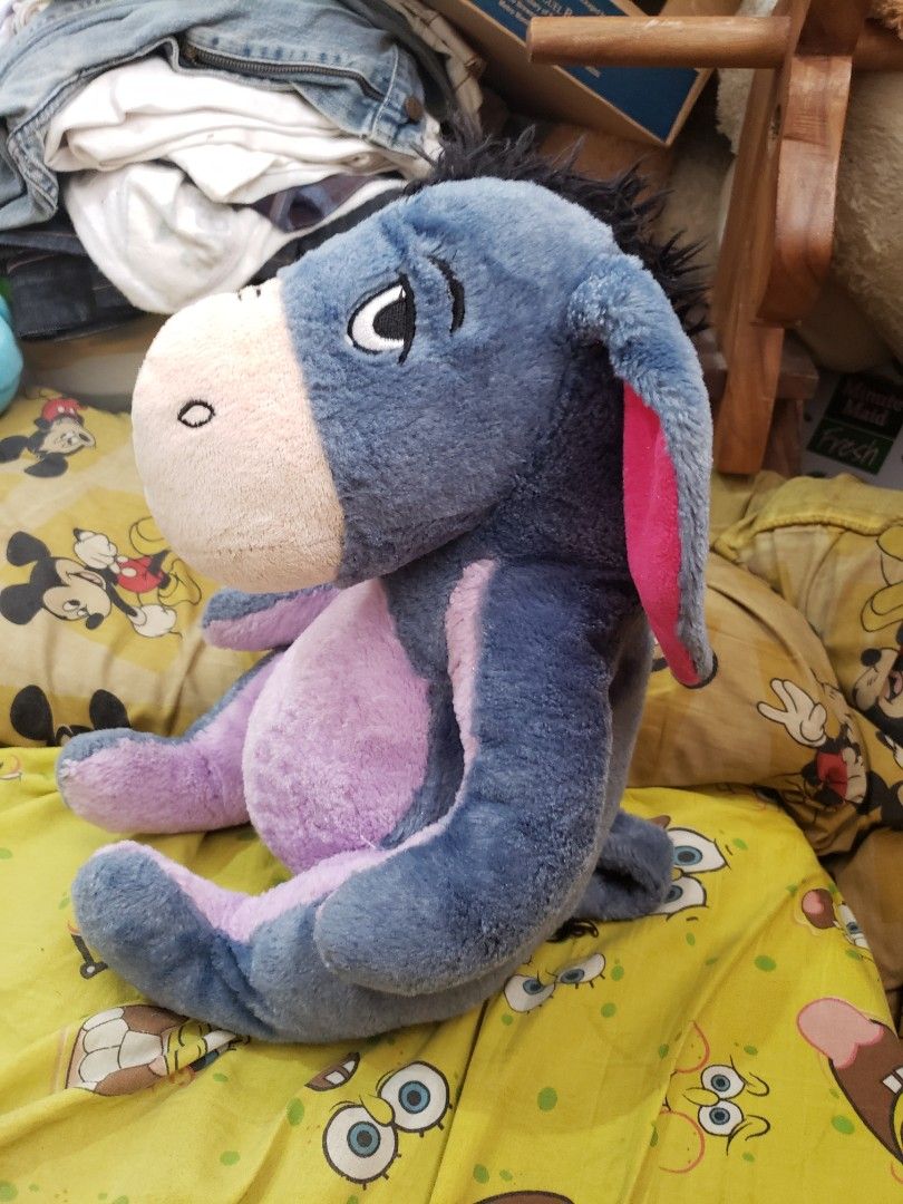 original walt disney eeyore large stuff toy from winnie the pooh on ...
