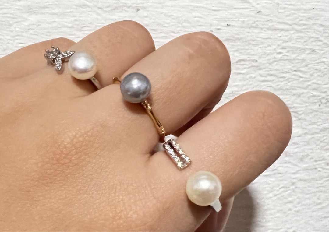 Pearl rings, Women's Fashion, Jewelry & Organisers, Rings on Carousell