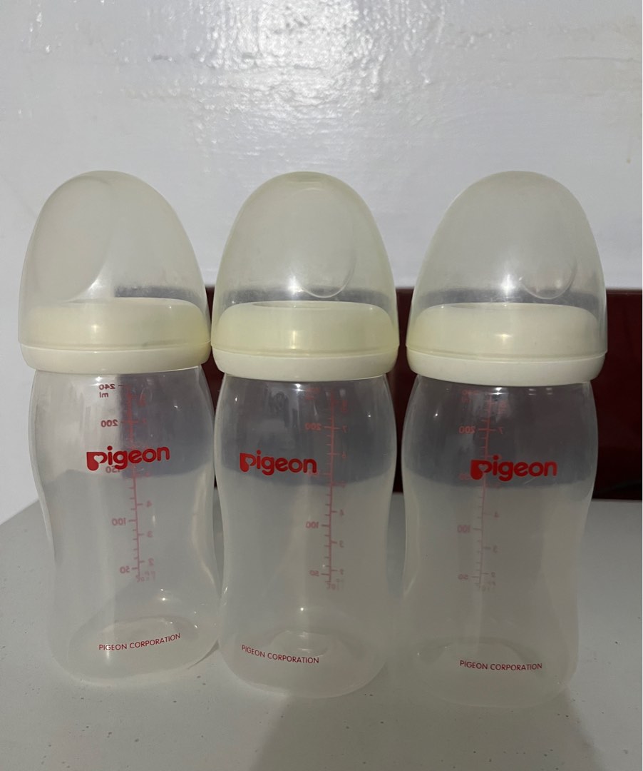 Pigeon SoftTouch Bottles 240ml, Babies & Kids, Nursing & Feeding ...