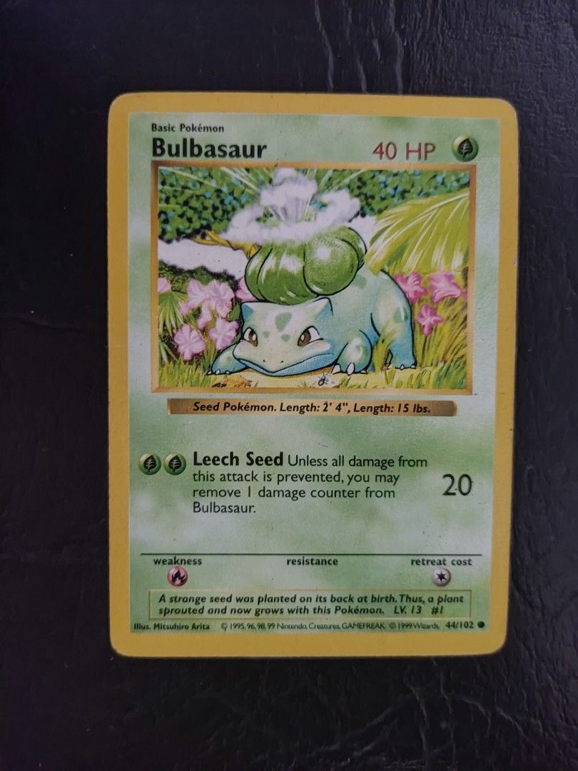 Pokemon Shadowless starters set on Carousell