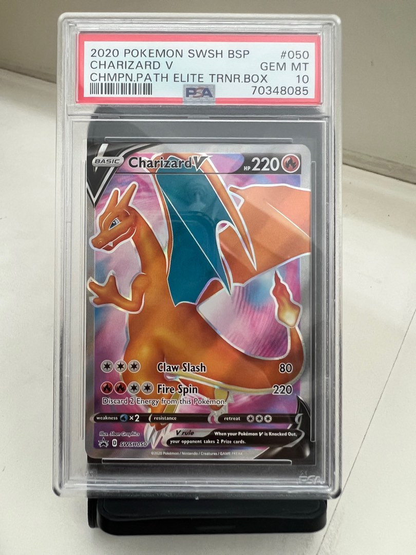Pokemon TCG: Charizard V #50 PSA10, Hobbies & Toys, Toys & Games on Carousell