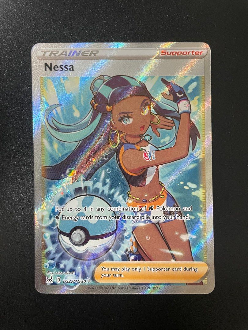 Pokemon TCG Nessa - TG27/TG30 - Full Art Ultra Rare Sword & Shield ...