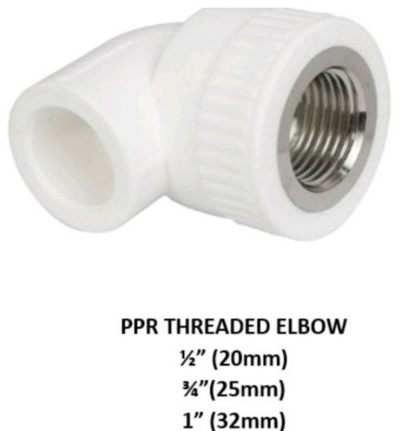 PPR Elbow with Thread / Threaded Elbow/ Female Elbow PPR Fittings 20mm 25mm 32mm 1/2" 3/4" 1 ...