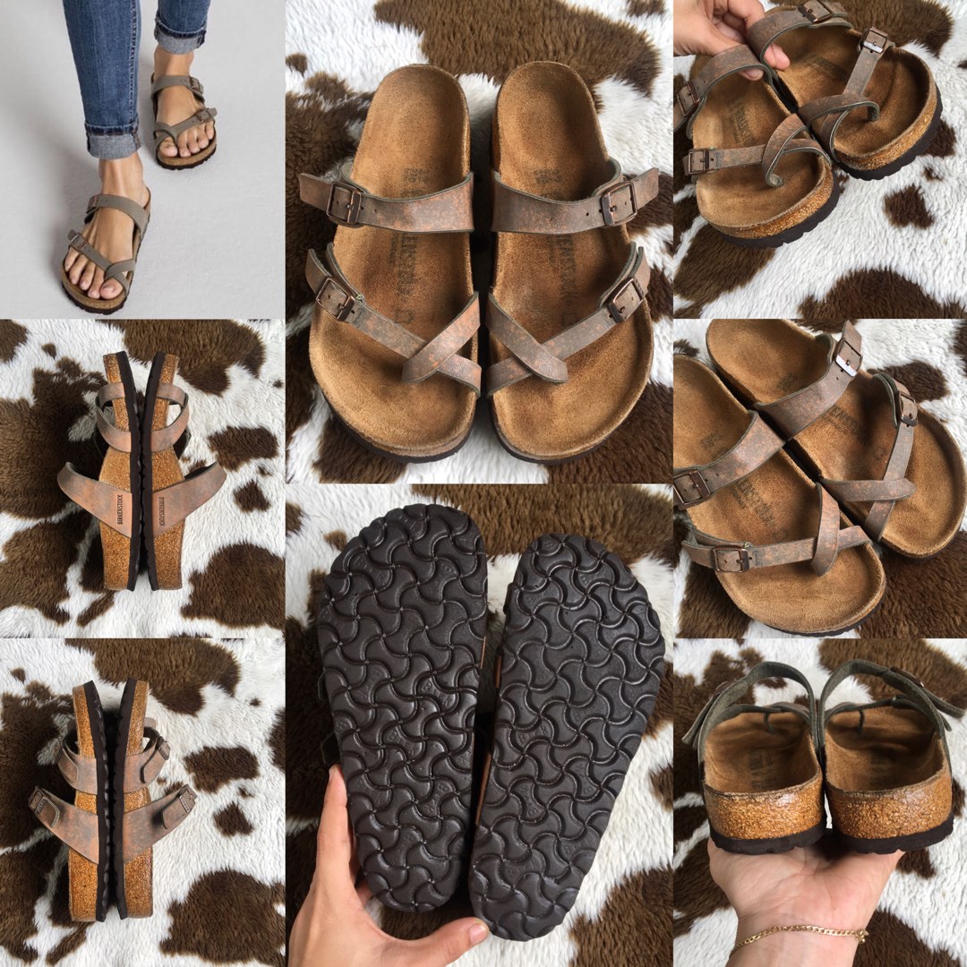 Preloved Original Birkenstock Mayari Stone on Carousell