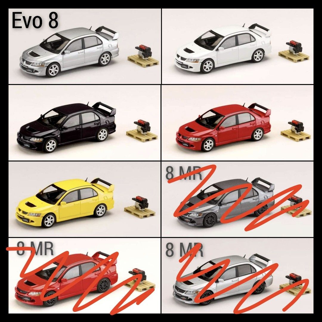 Preorders 1/64 Hobby Japan Mitsubishi Lancer Evolution 8 With engine ...