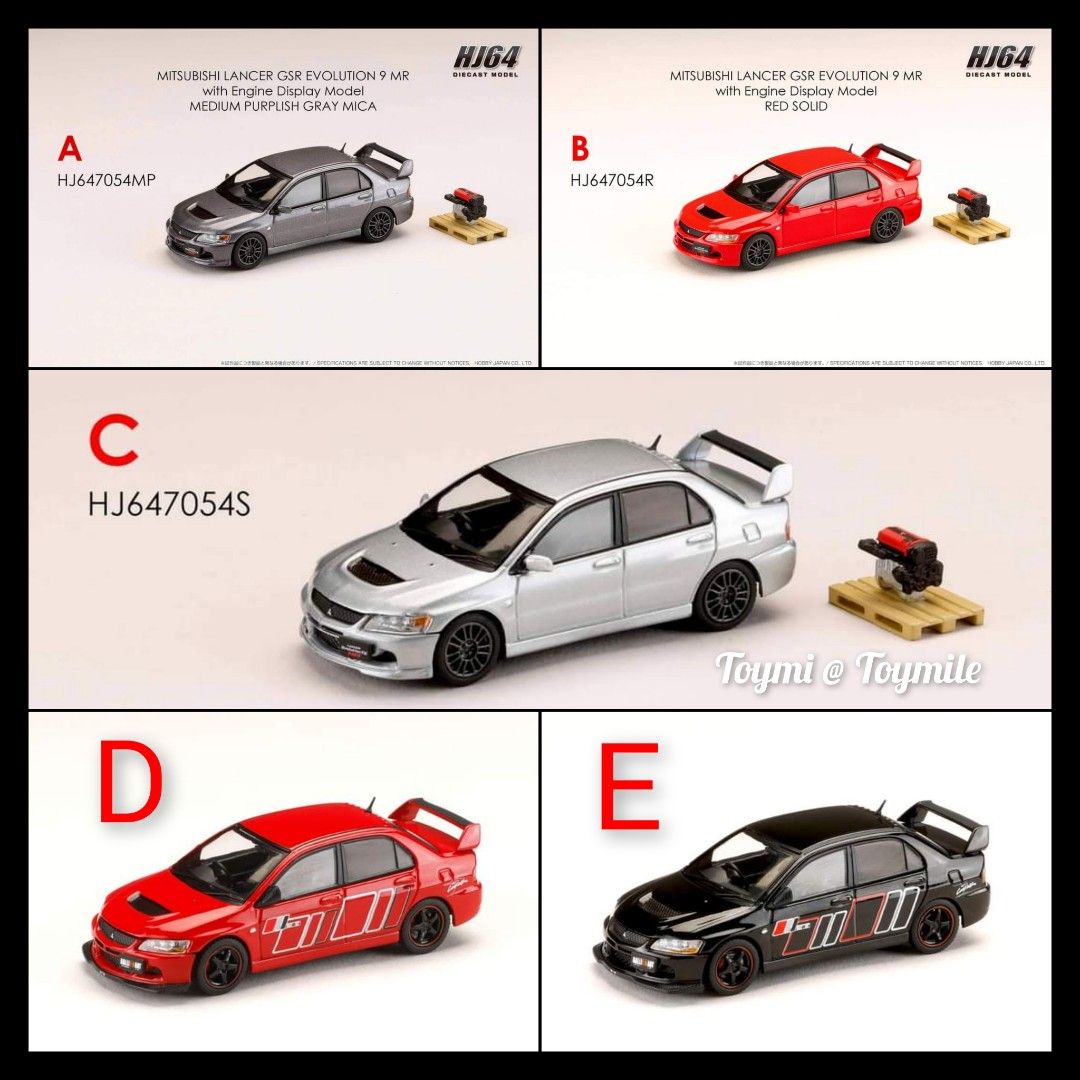 Preorders 1/64 Hobby Japan Mitsubishi Lancer Evolution 9, Hobbies ...