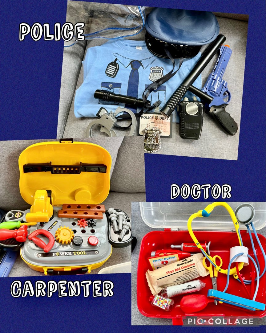Pretend play - Police, Doctor and Carpenter, Hobbies & Toys, Toys ...