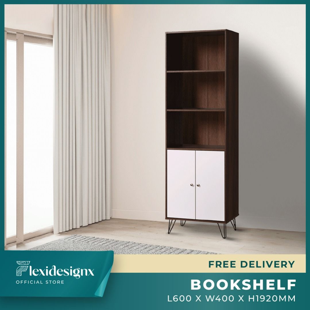 PROMOTION- CABANA MODERN BOOKSHELF/ DESIGNED SHELVING/ ALMARI BUKU ...